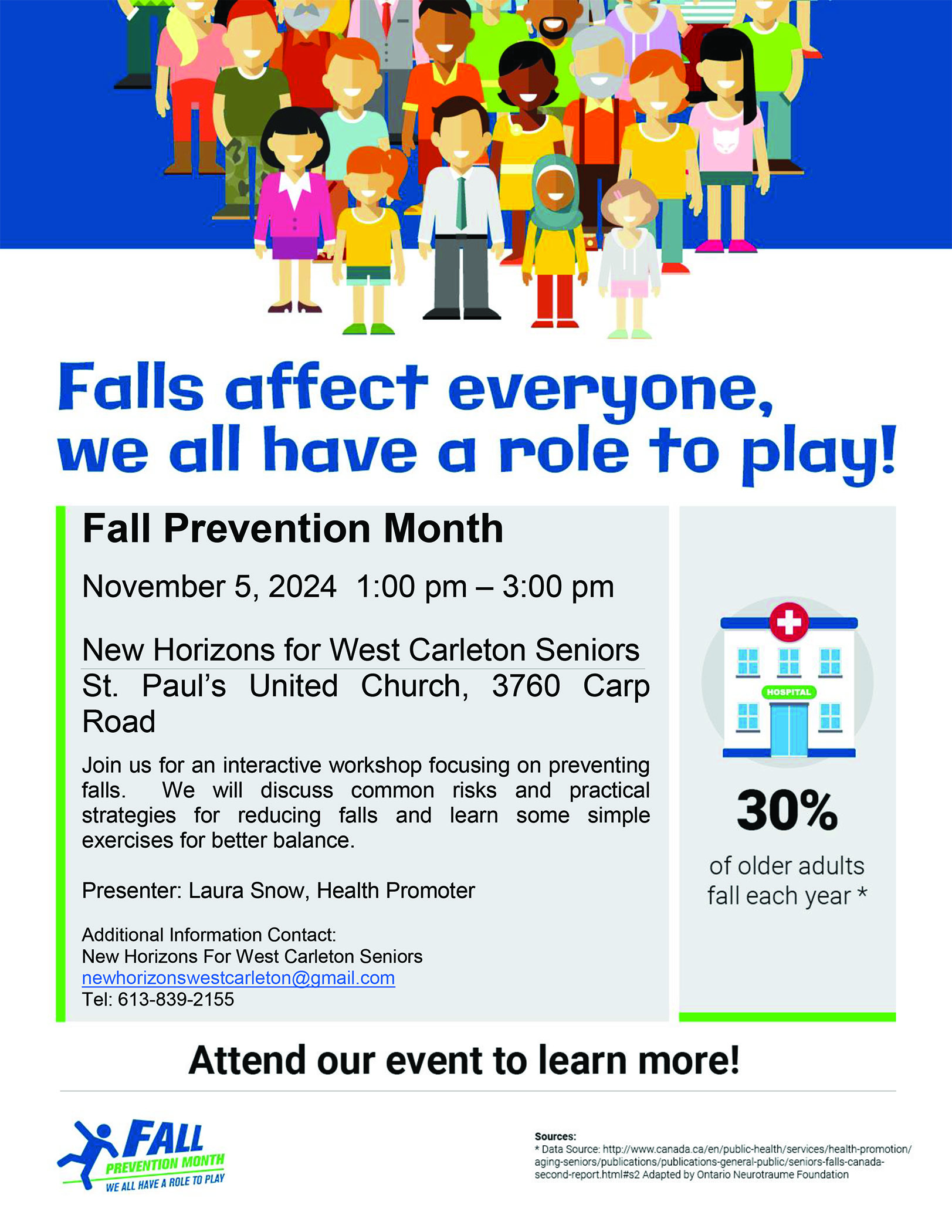 New Horizons for West Carleton Seniors presents Fall Prevention Month ...